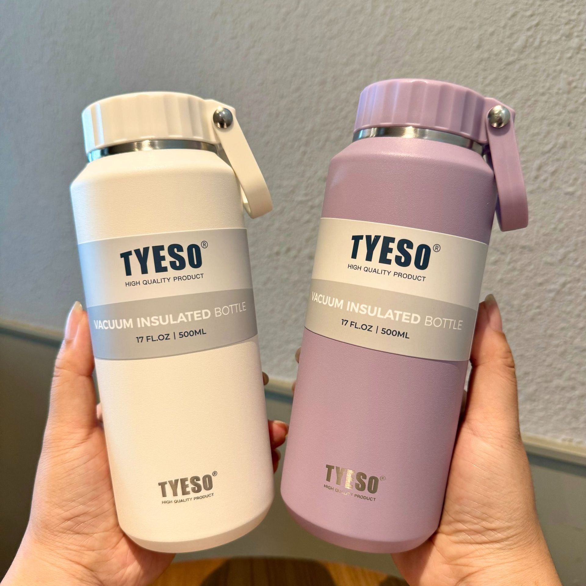 現貨TYESO大容量易拉保溫杯 304不鏽鋼500ml/710ml手提随行杯 旋轉杯蓋防漏户外運動水壺 環保保溫咖啡杯 | 蝦皮購物