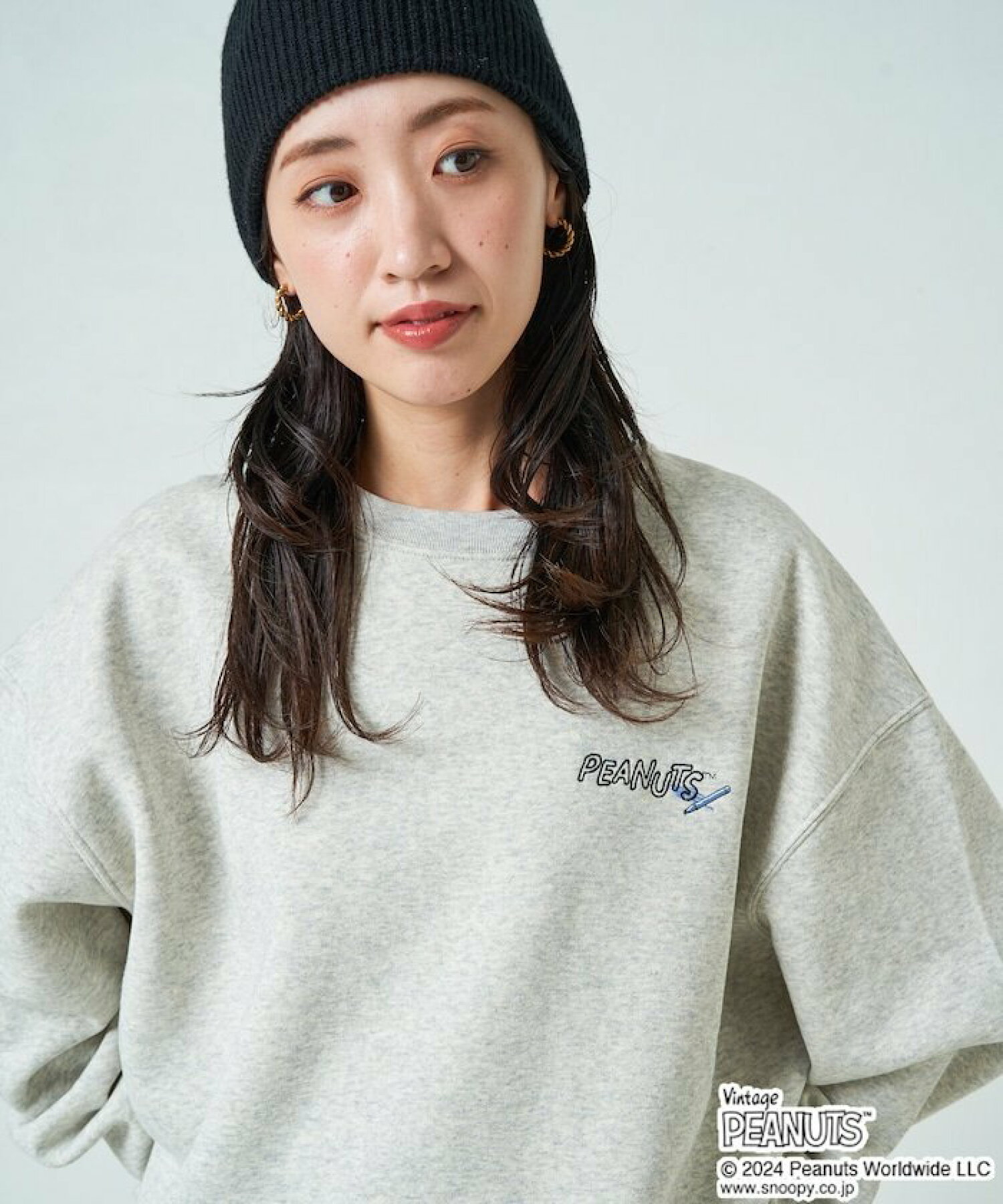 DoReFe | 日本代購 必入SNOOPY× FREAK'S STORE 合作限定 刺繡寬鬆大學T 內刷毛 長T 卡通 | 蝦皮購物