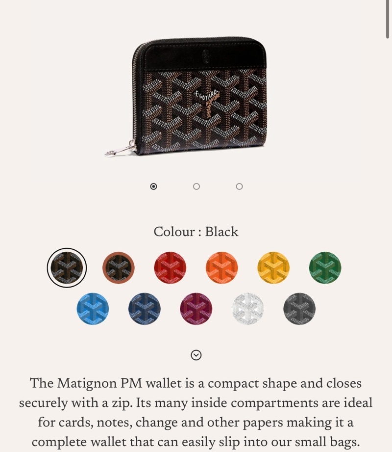 代購Goyard Matignon PM Wallet 現貨 零錢包 黑色 經典配色全新 | 蝦皮購物