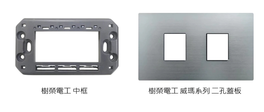 (含稅)【樹榮電工SUZONE】兩孔蓋板(鐵灰色)/威瑪 | 蝦皮購物