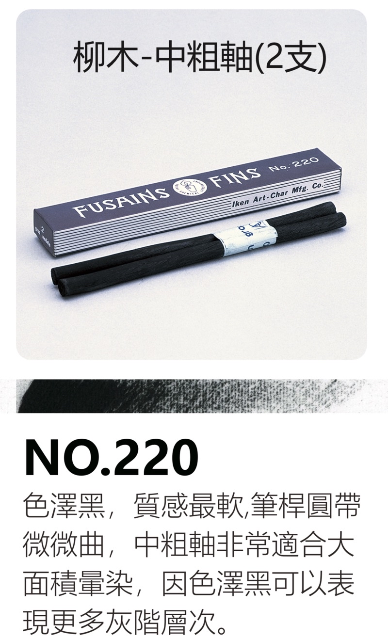 板橋酷酷姐美術 日本lken伊研炭筆 No.220柳木 中粗軸（2支入） | 蝦皮購物