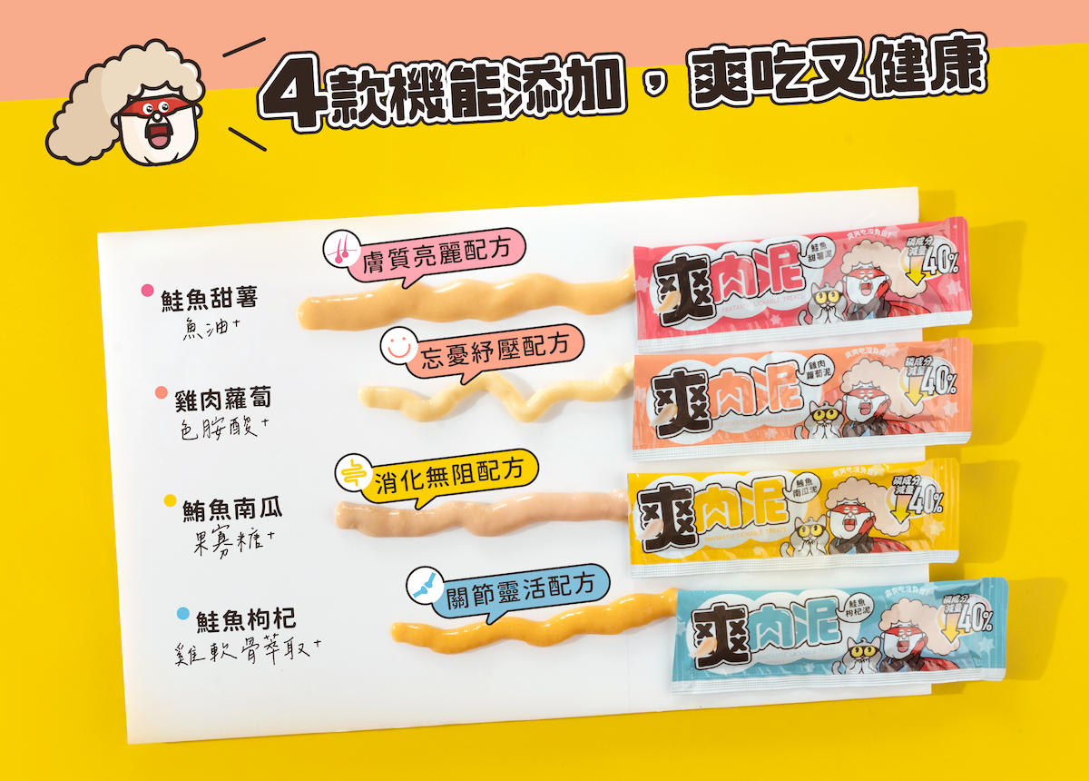 HeroMama 爽肉泥（10g*4條）貓狗適用 磷鈉無添加 4款機能 爽吃又健康 貓肉泥 狗肉泥 貓零食 狗零食 | 蝦皮購物