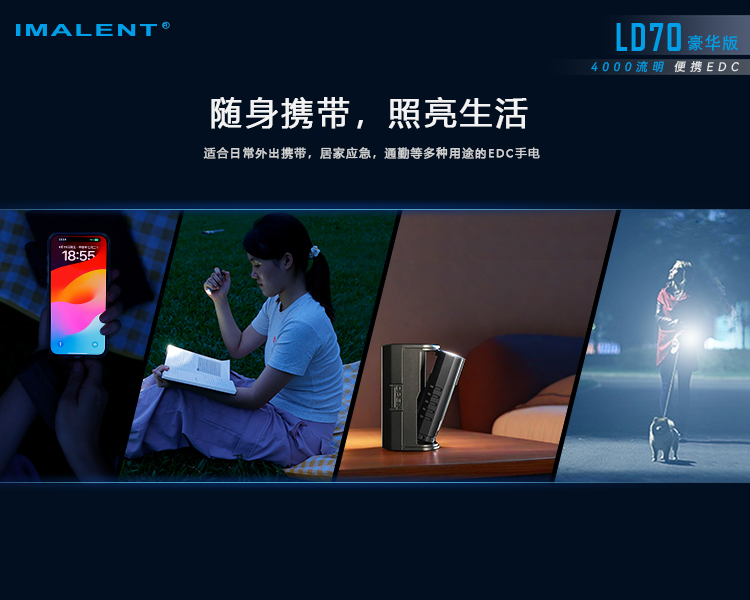 【錸特光電】IMALENT LD70 豪華版 4000流明 203米射程 磁吸充電 OLED 隨身手電筒 EDC 收納盒 | 蝦皮購物
