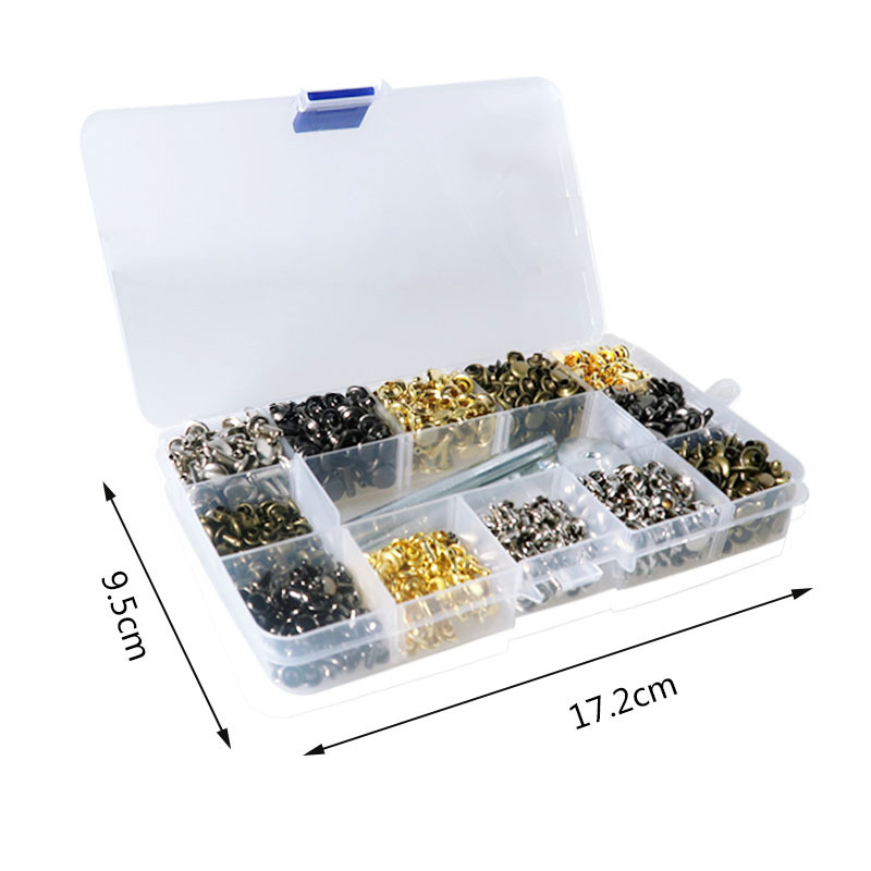 台灣現貨 180套6mm8mm雙面鉚釘+安裝工具 皮革帽撞釘柳釘 鉚釘現貨鉚釘工具套組 雙面 鉚釘 撞釘 固定扣 手作 | 蝦皮購物