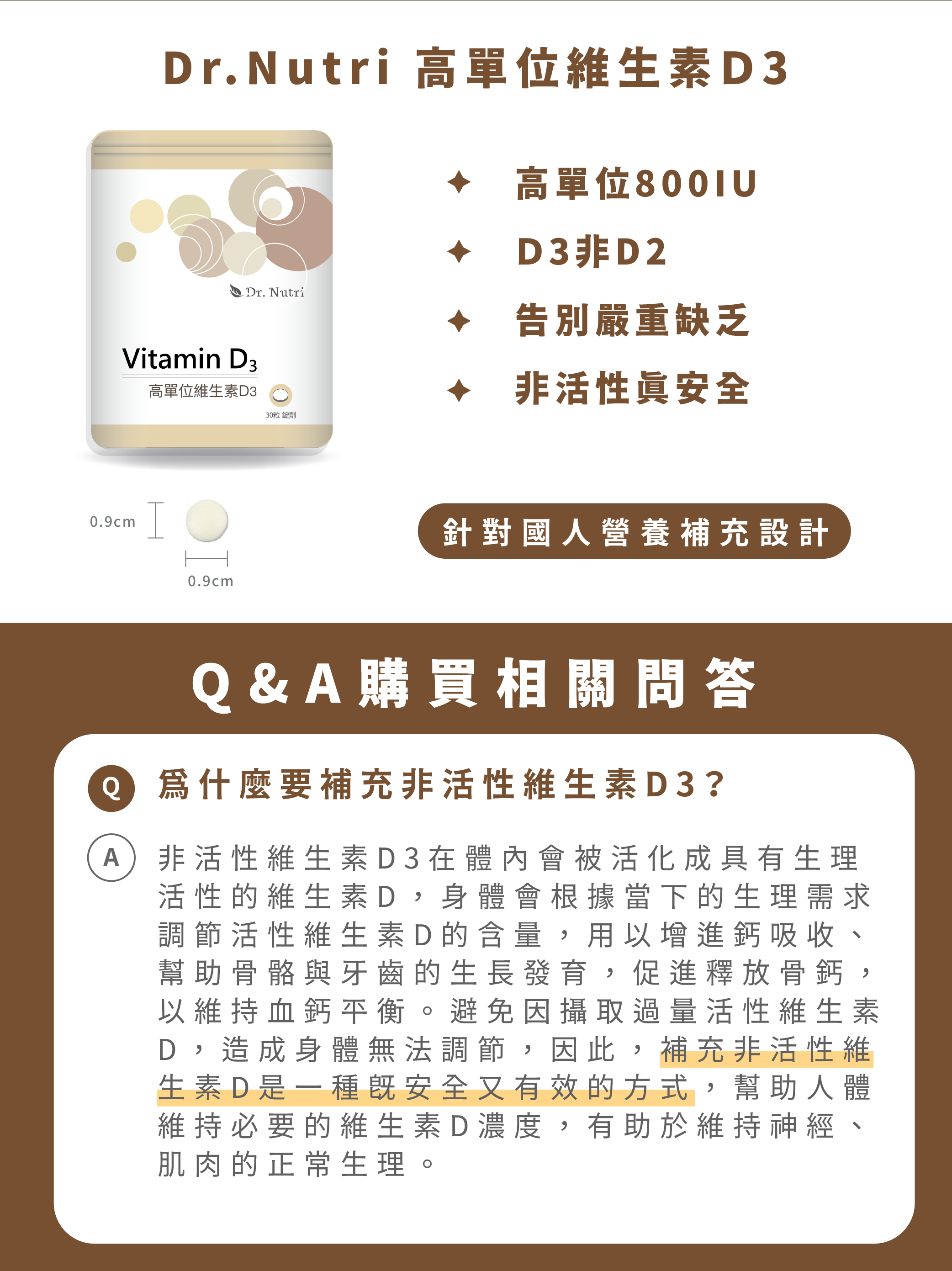 【高單位】維生素D3 800IU｜芯漾生醫｜DSM Quali-D天然羊毛脂＋小顆粒好吞嚥無色素｜30錠鋁袋 | 蝦皮購物