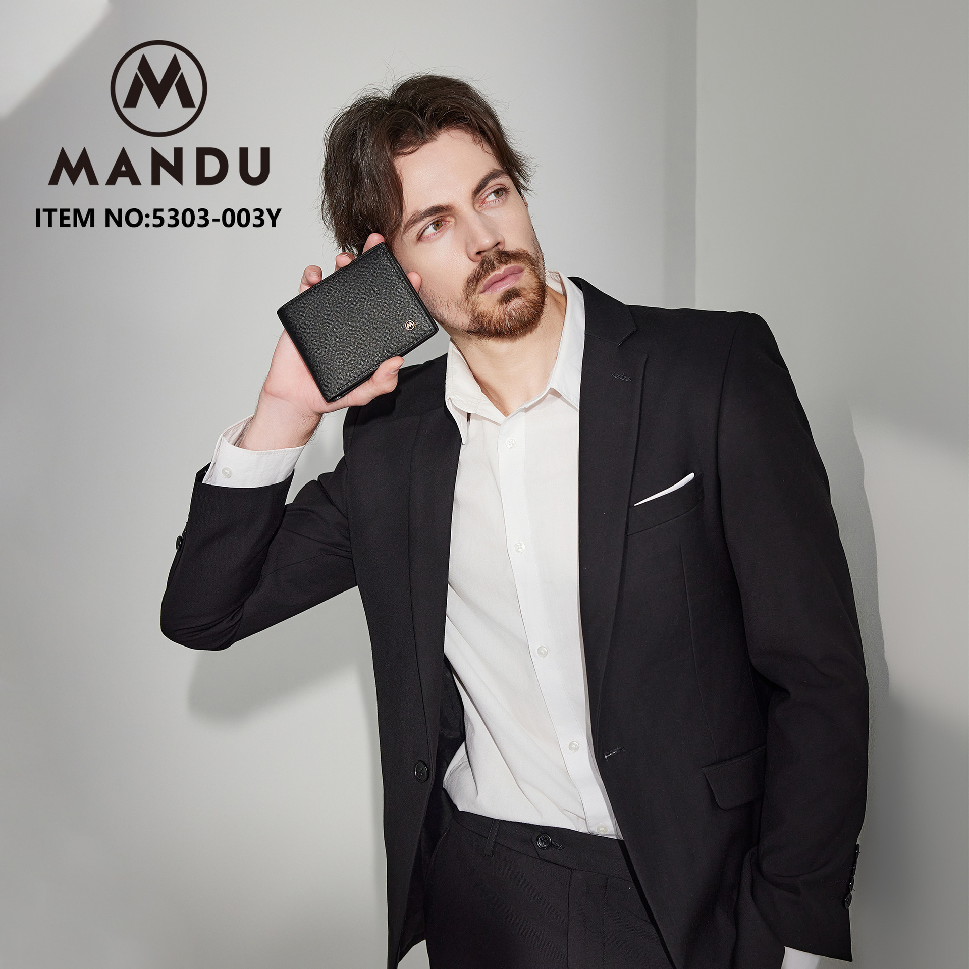 【可放零錢】防盜刷 短夾 皮夾男 男生皮夾 錢包男 男生錢包 wallet MANDU 漫度5303 | 蝦皮購物