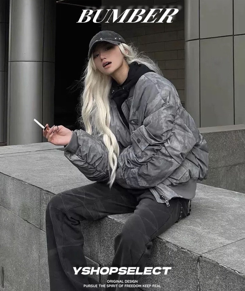 【YSHOP】 質量爆表.ᐟ.ᐟ 廢土風 重工美學 褶皺 飛行外套 短寬 厚外套 厚磅 男女款 『保暖必備首選』 MA1 | 蝦皮購物