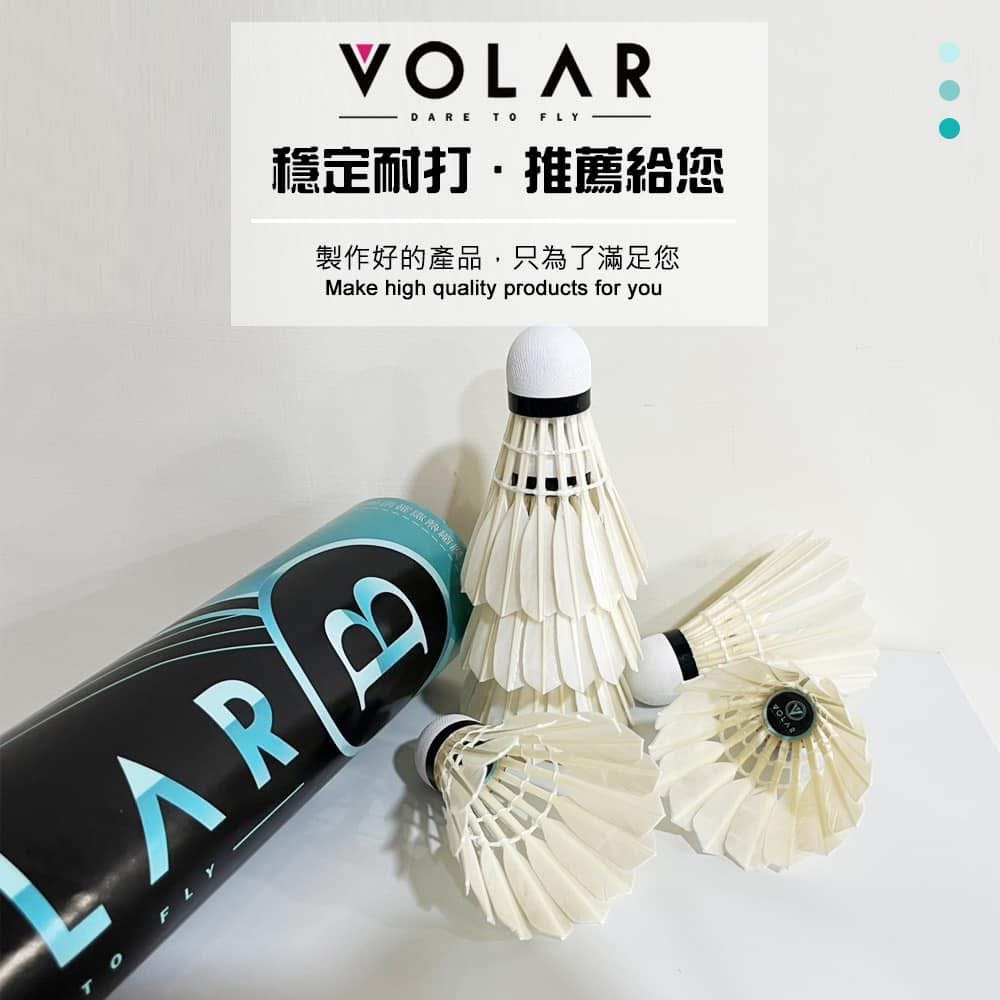 【唯羽生活】VOLAR【V-B】VOLAR B 羽毛球 羽球 最耐打的訓練級羽球 黑鵝毛洗白 | 蝦皮購物
