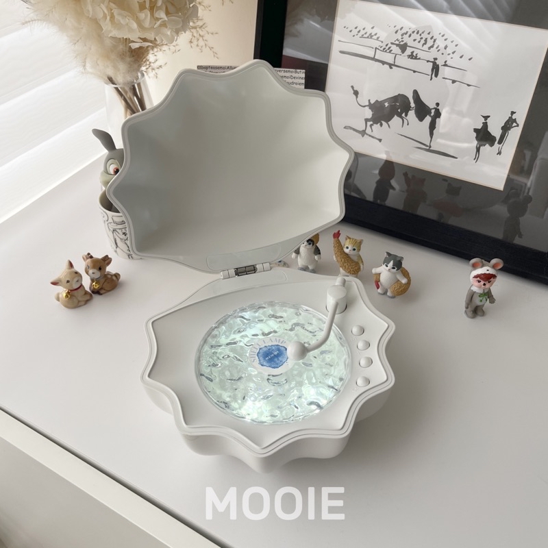 【MOOIE】 現貨24H出貨 貝殼水波紋夜燈白噪音音響 小紅書抖音推薦情人節聖誕節新年生日禮物 交換禮物 | 蝦皮購物
