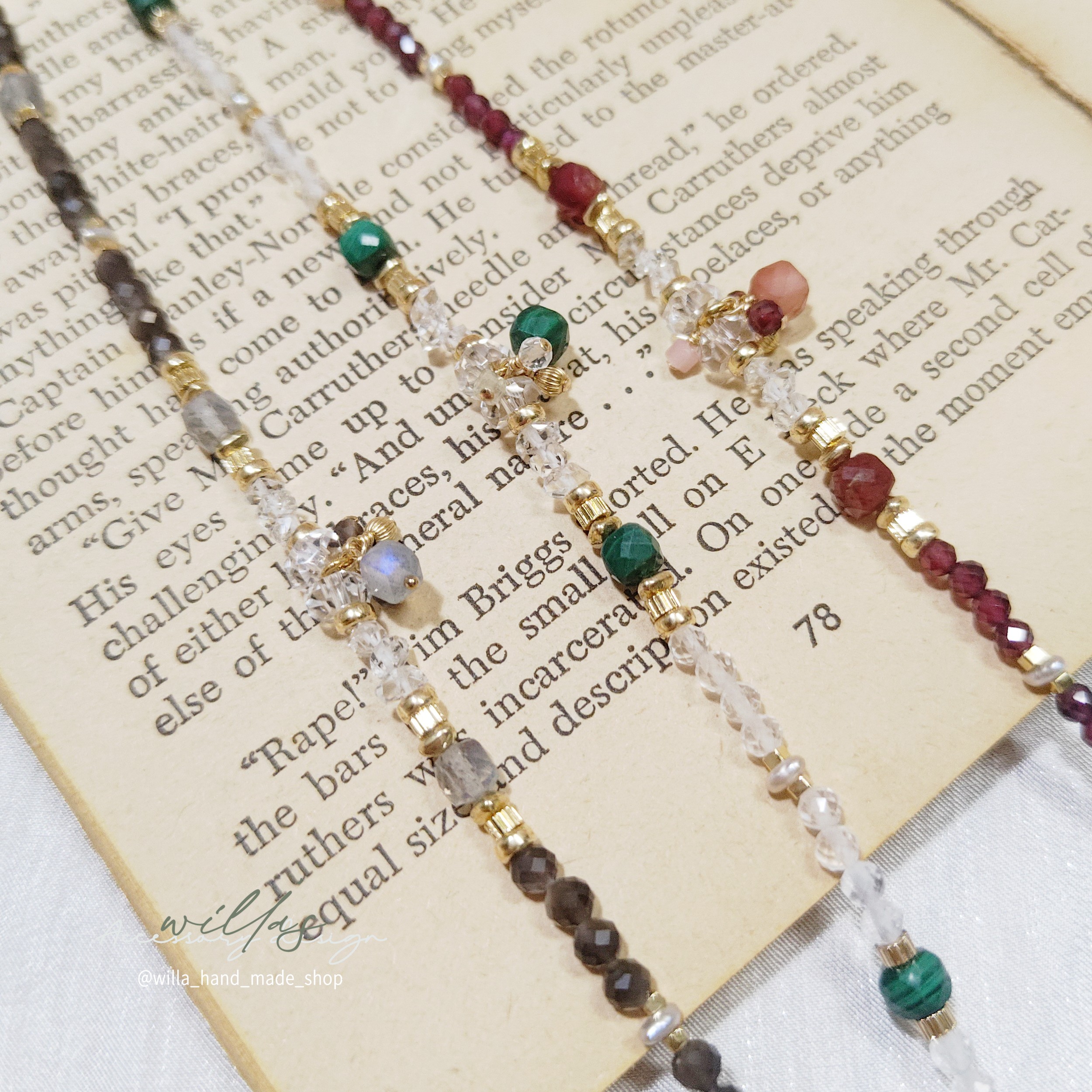 ≡Willa≡安德森長石 石榴石 閃靈鑽 白水晶 美國14kgf 扣式手鍊 輕珠寶水晶手鍊 設計手鍊 工作效率 溝通力 | 蝦皮購物