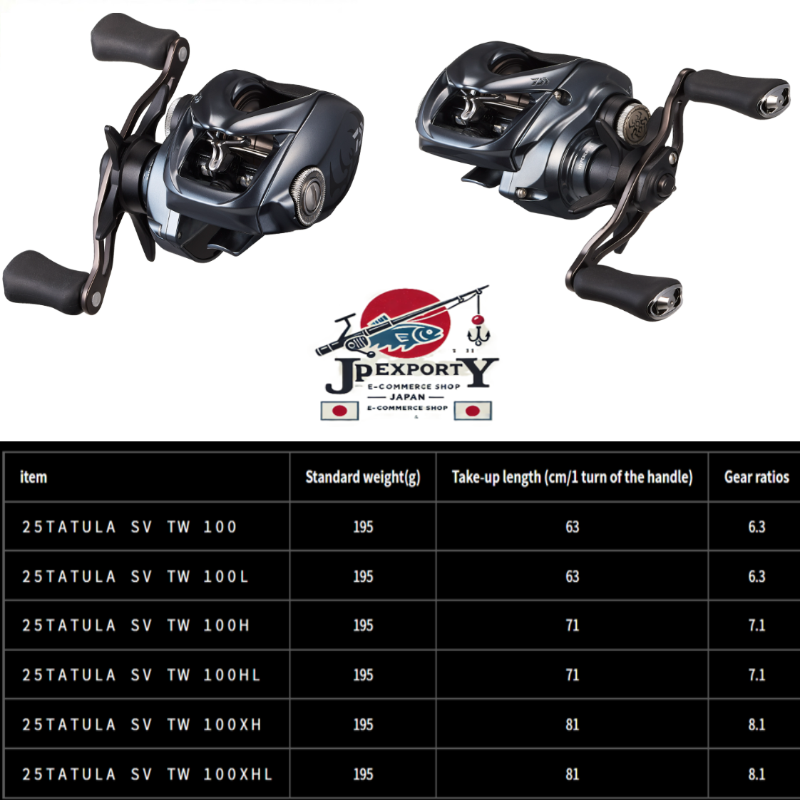 Daiwa 25'TATULA SV TW 100/100L/100H/100HL/100XH/100XHL 各種型號 | 蝦皮購物