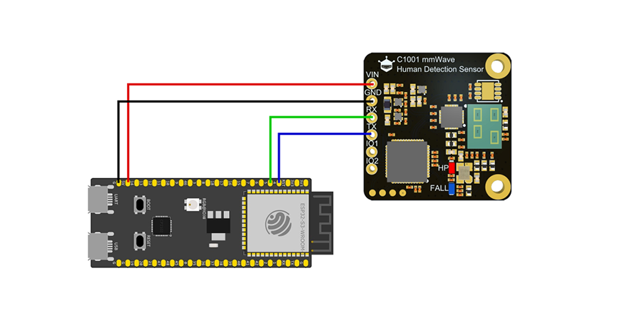 C1001 60GHz 毫米波室內跌倒偵測感測器 睡眠監測 適用 Arduino / ESP32 / micro:bit | 蝦皮購物
