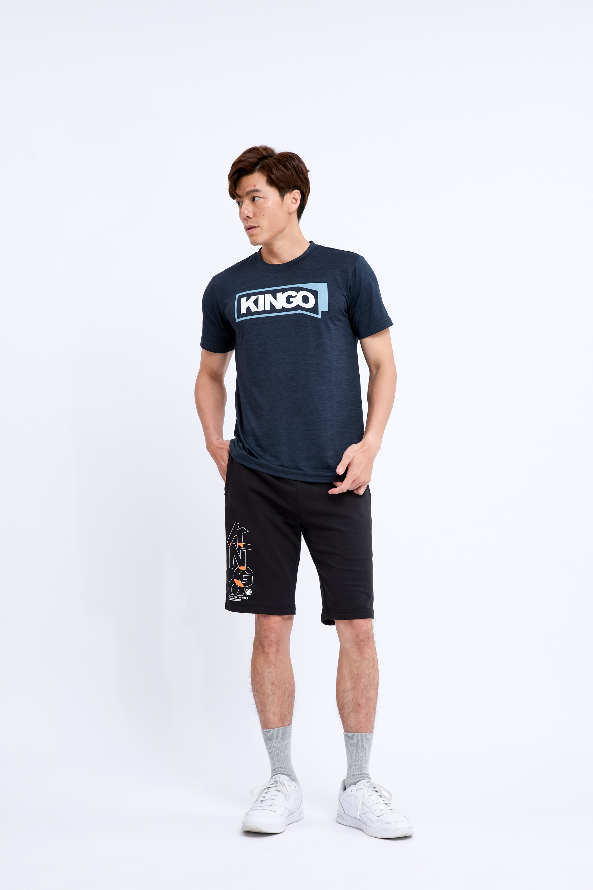 KINGO男款｜輕盈系列｜深灰舞龍紗印花T恤 411006｜官方直營 | 蝦皮購物