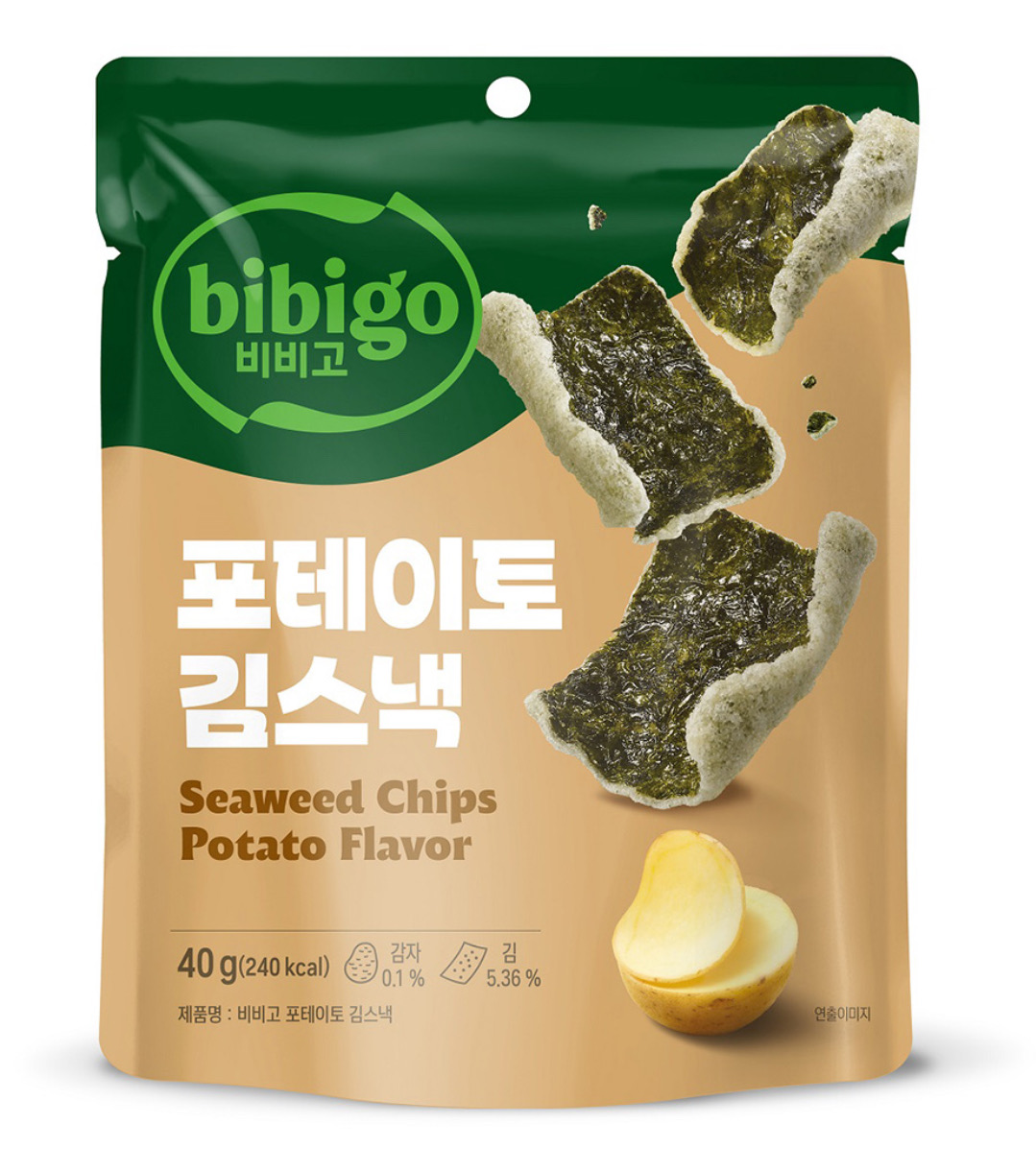 韓國CJ bibigo 海苔脆片餅乾 /原味/馬鈴薯海苔口味/40g | 蝦皮購物