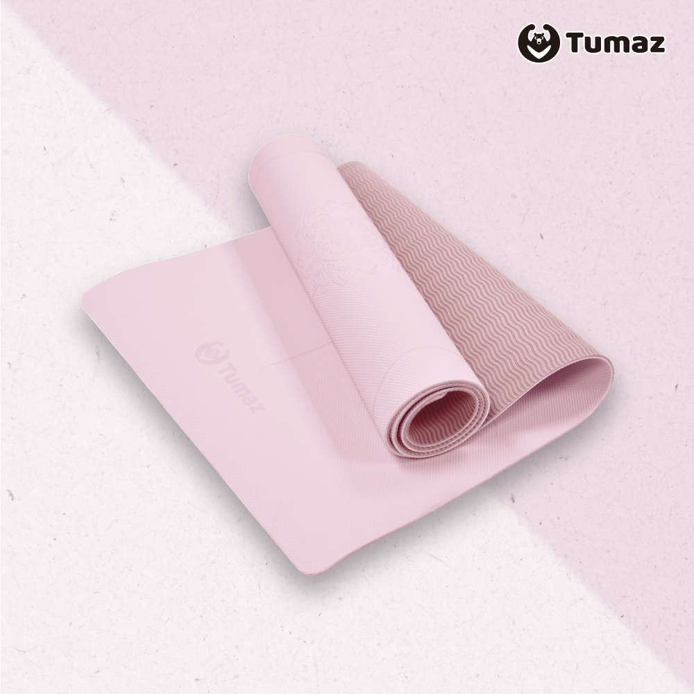 Tumaz月熊/6mm TPE雙色瑜珈墊(贈背帶&網袋) 新色新材質 止滑佳 防水抗汗 台灣現貨 | 蝦皮購物