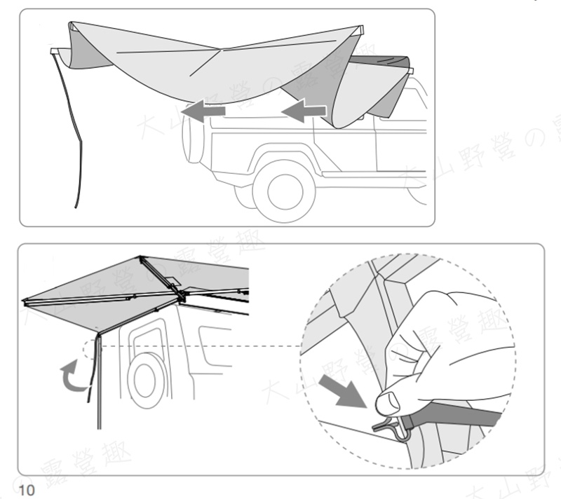 【大山野營】FIAMMA Compass 260 Silver 車邊帳 270°扇形帳 銀色外袋 蝙蝠帳 遮陽帳 遮陽棚 | 蝦皮購物