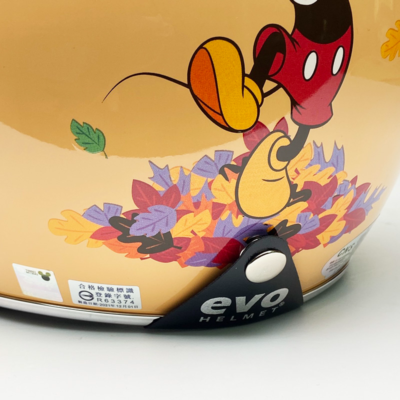 EVO CA310(M)(L) 精裝 米奇秋楓 送防水長鏡片 3/4罩 半罩 安全帽 復古帽 迪士尼 智同 附發票 | 蝦皮購物