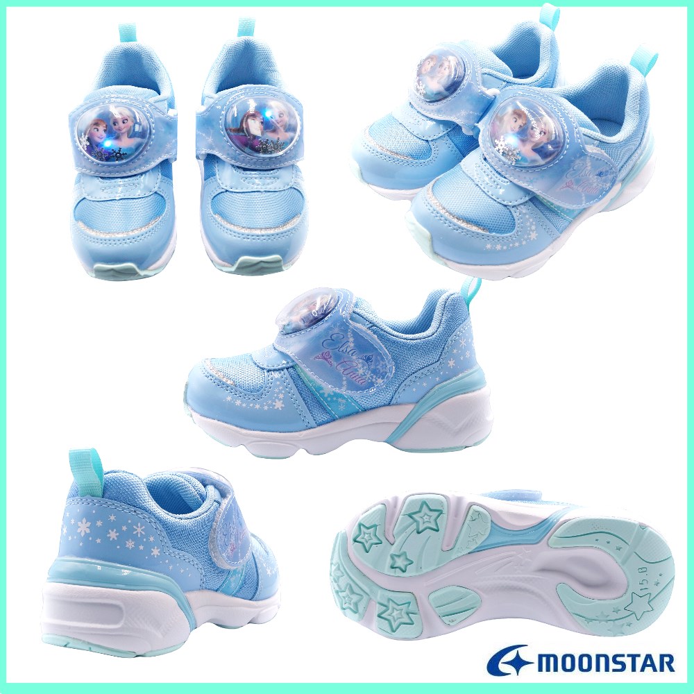 【新款上市】POPO 童鞋 日本原裝 MOONSTAR 機能鞋 迪士尼 冰雪奇緣 電燈鞋 兒童運動鞋 女童鞋 兒童鞋 鞋 | 蝦皮購物