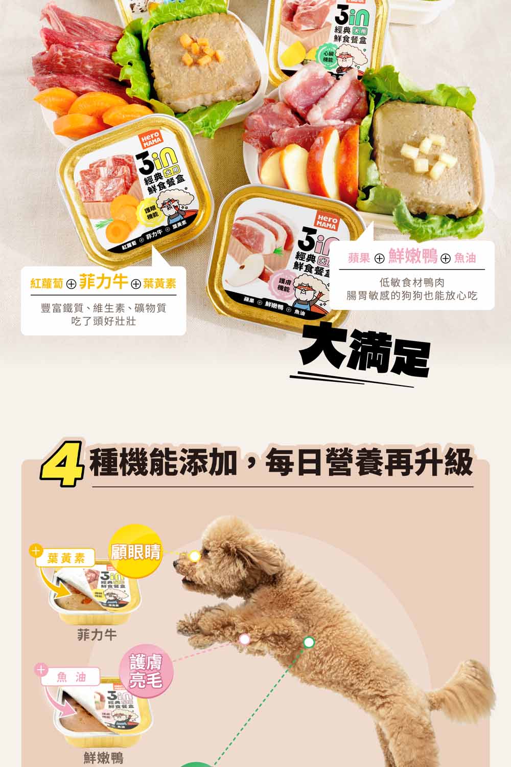 『QQ喵』HeroMama英雄媽媽 3in 經典鮮食餐盒80g/盒 寵物餐盒 狗狗餐盒 犬罐 狗罐 罐頭 寵物罐頭 餐盒 | 蝦皮購物