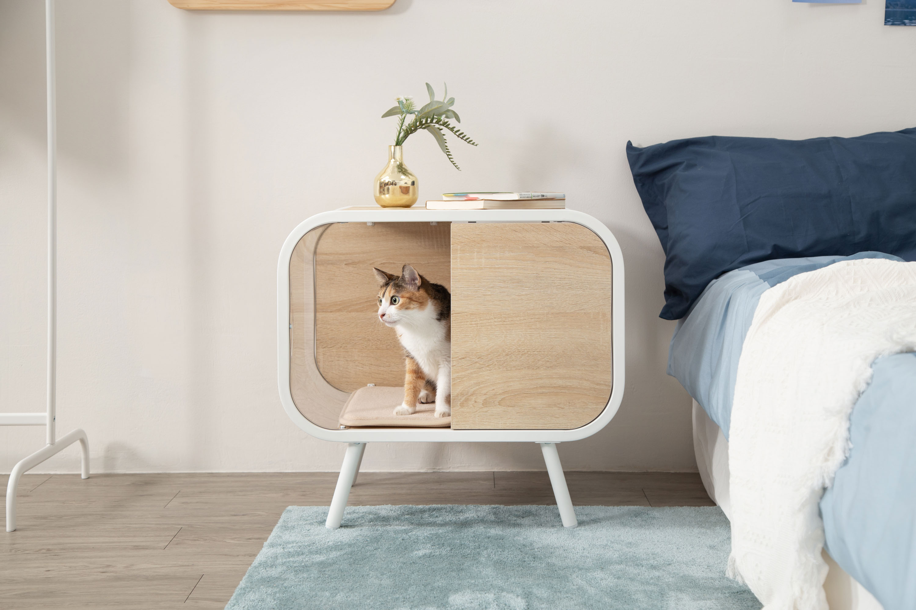 MYZOO 動物緣｜貓邊桌 Beam（白色）桌子 小邊桌 | 蝦皮購物