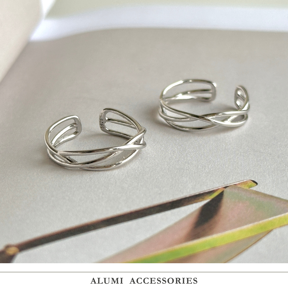 [ALUMI] 鏤空線條尾戒｜S925純銀 鏤空線條 尾戒 開口戒 戒指 飾品 銀戒 純銀戒指 | 蝦皮購物