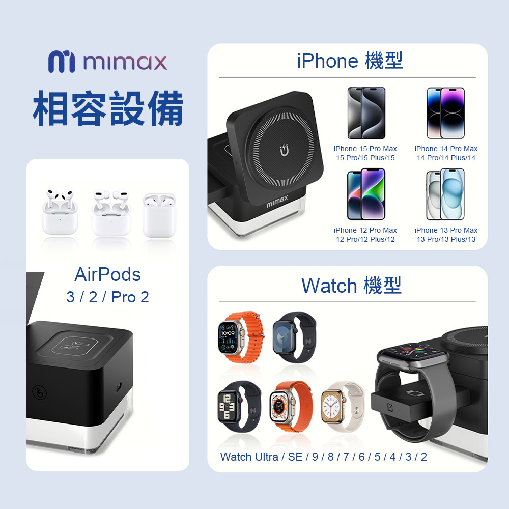 蝦幣回饋10% 有品 mimax 米覓 智慧無線充電器 小巧攜帶方便 三合一充電 耳機 手錶 同時充電 無線充電 | 蝦皮購物