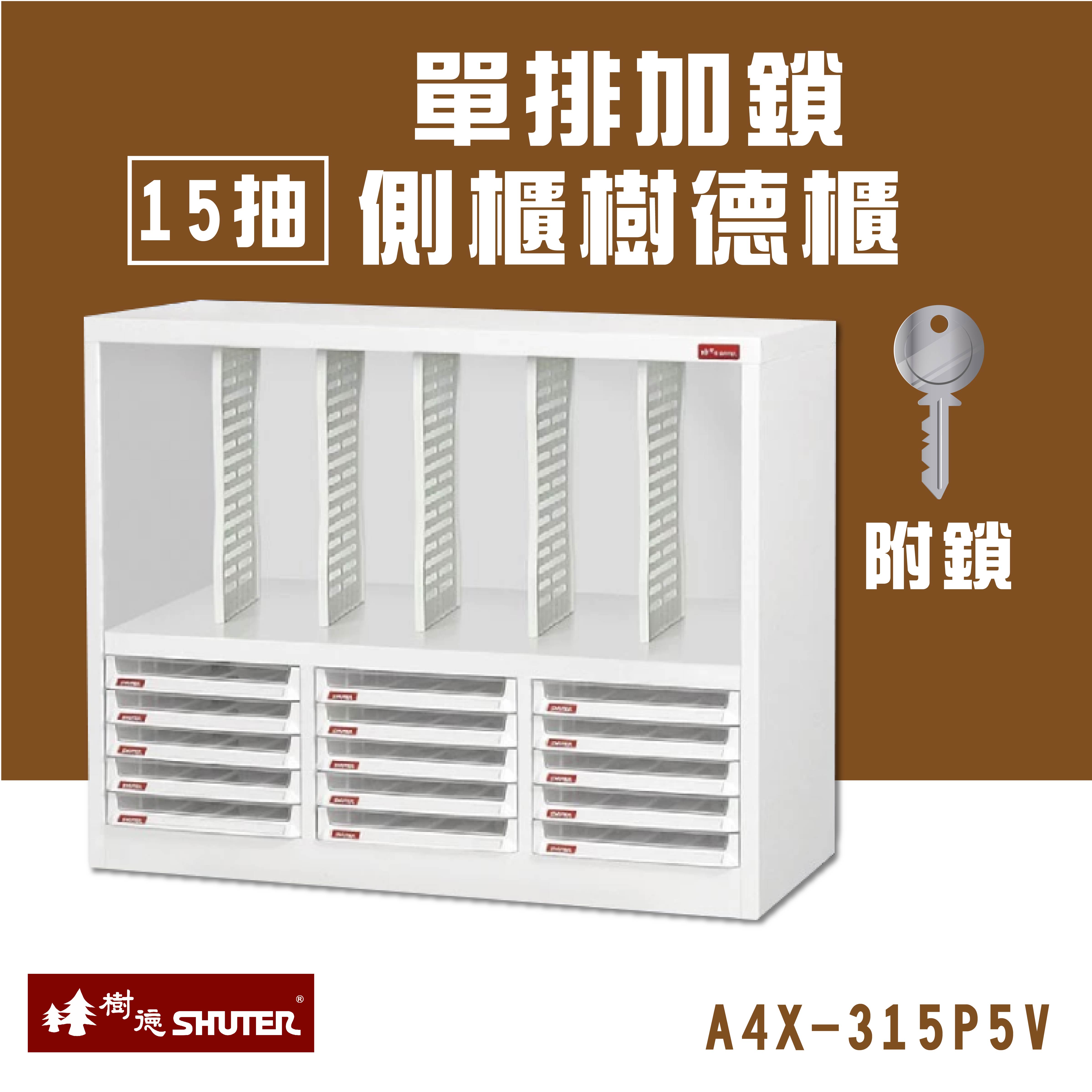 樹德 15抽單排加鎖側櫃樹德櫃 檔案櫃 文件櫃 公文櫃 收納櫃 效率櫃 辦公櫃 資料櫃 桌上收納 A4X-315P5V | 蝦皮購物