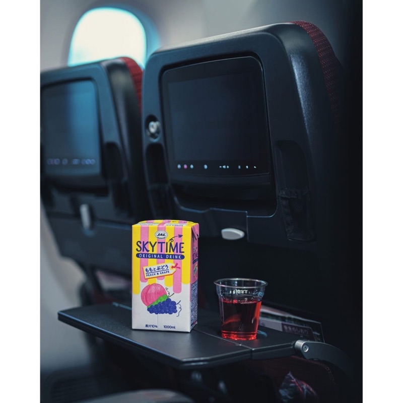 現貨🔥 日本🇯🇵 日本航空 JAL 限定 SKYTIME Original drink 1000ml 水蜜桃＆葡萄🍑🍇 | 蝦皮購物