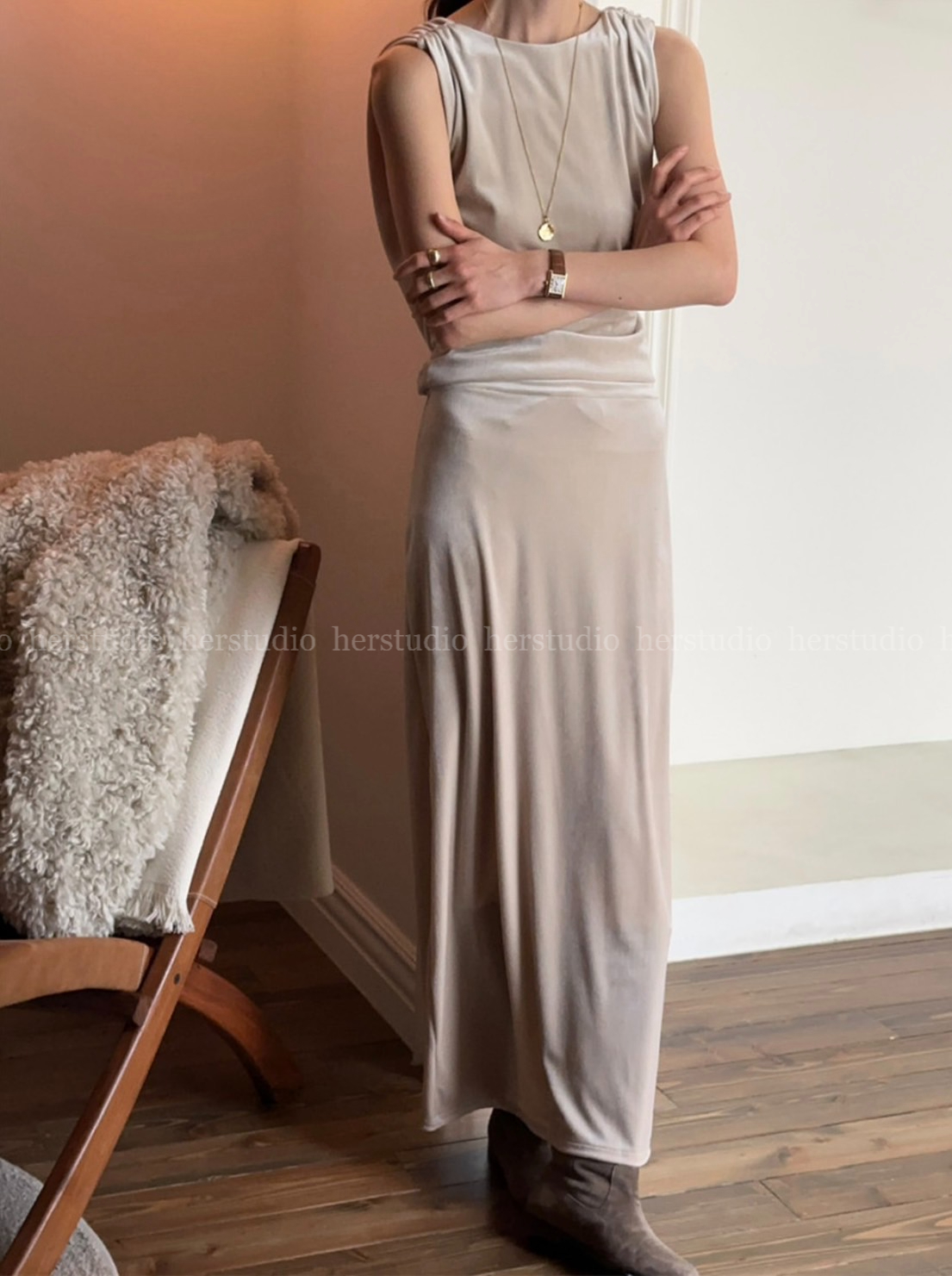 HERSTudio韓國代購 約會必備絲絨長裙(3col) | 蝦皮購物