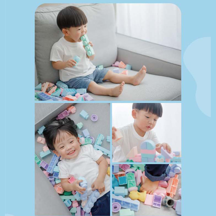 MOOMU 馬卡龍香草軟積木 72pcs/組 + 動物造型手指積木公仔 5入 (兒童繪本) 多款可選 | 蝦皮購物