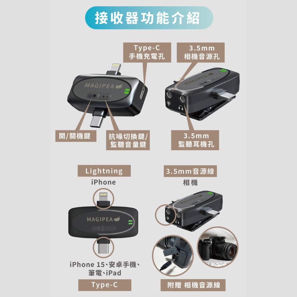 【MAGIPEA 美極品】雙麥好收音2.0｜2024未來麥克風 1對2抗噪麥克風附充電艙 直播 手機收音 安卓/蘋果 | 蝦皮購物