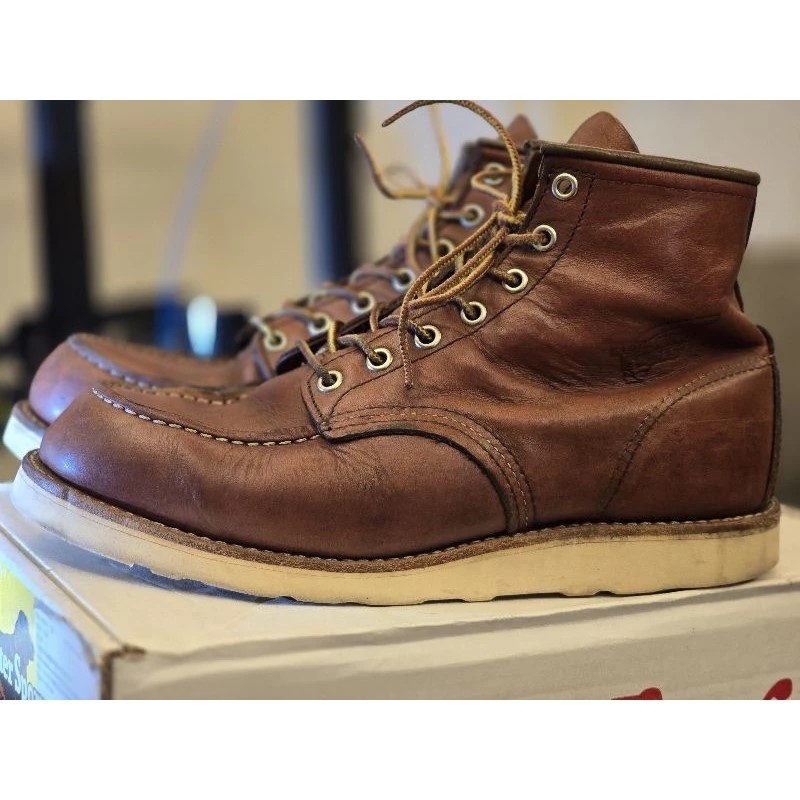 紅翼 Red wing 9106 鋼印版 US 9 真皮中筒靴 男鞋 | 蝦皮購物