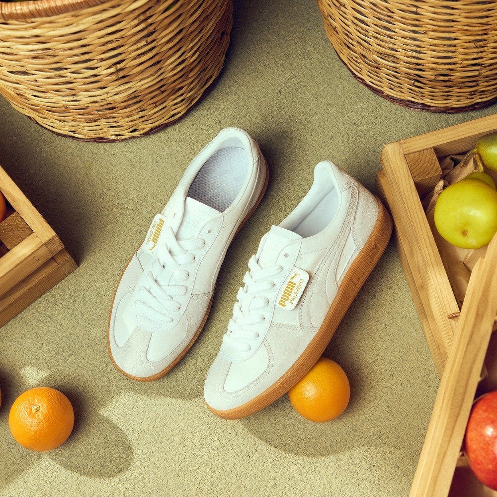 【豬豬老闆】PUMA Palermo Leather 麂皮 復古 焦糖底 休閒鞋 女鞋 白灰粉 白灰 白灰藍 白灰紫 | 蝦皮購物