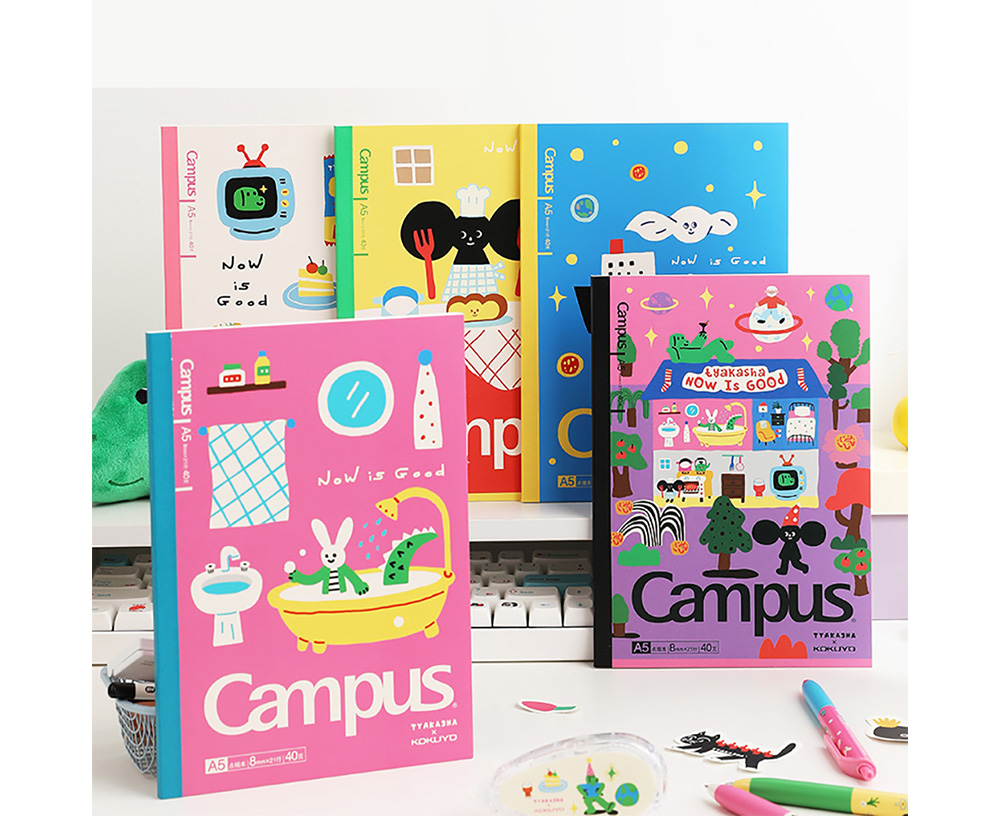【日本KOKUYO】TYAKASHA聯名系列Campus點線U罫筆記本5入 B5/A5/A6 3種尺寸 | 蝦皮購物