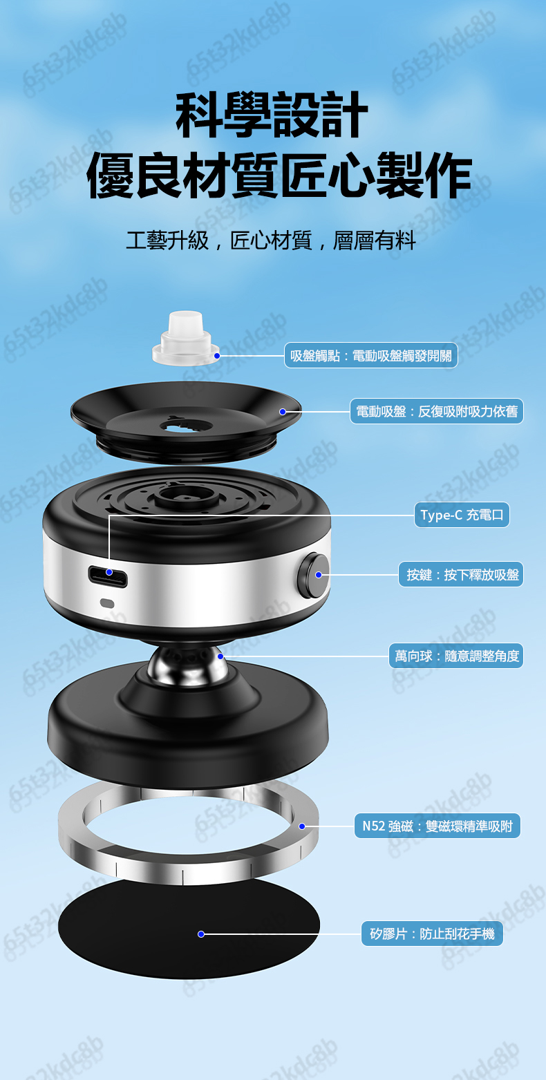 真空磁吸手機支架 車用/自拍雙模 Magsafe原生兼容 360°旋轉多角度調整 智能吸附超強承重 蘋果安卓通用耐震防掉 | 蝦皮購物