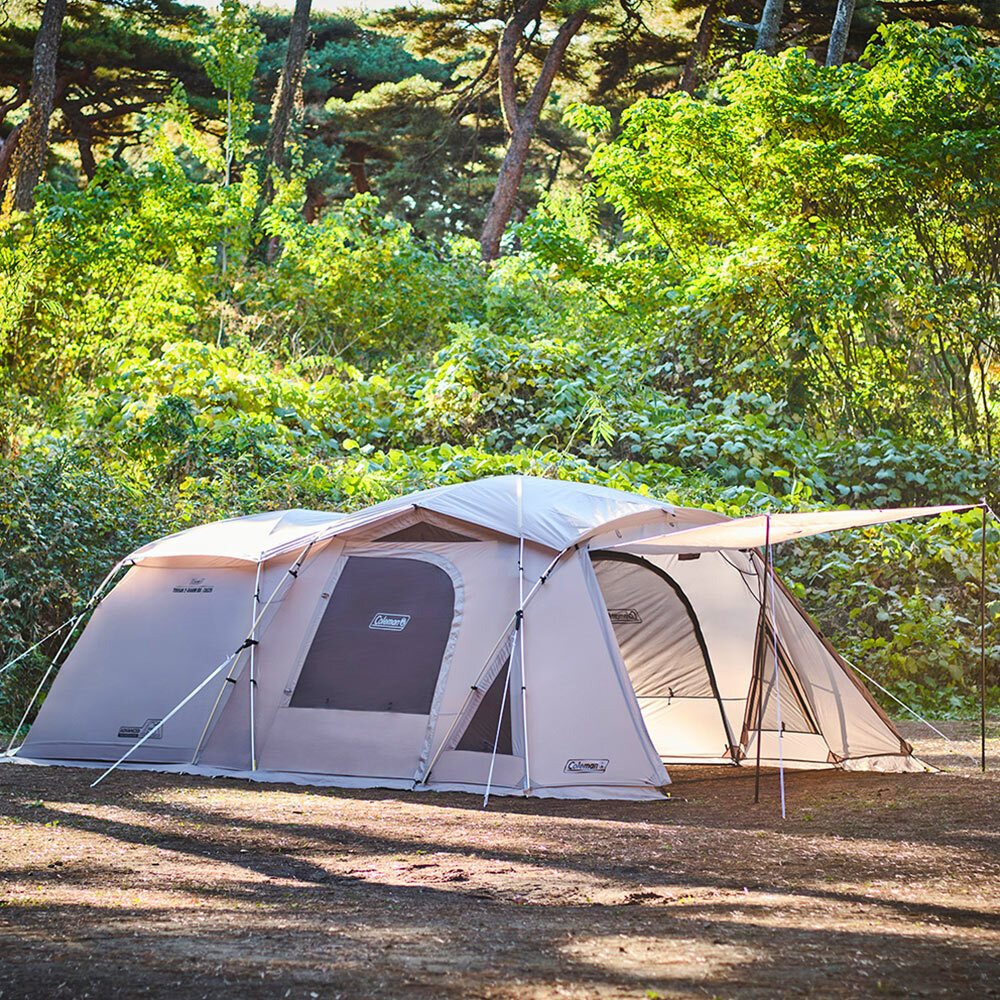 早點名｜Coleman TOUGH 2-ROOM DX 3025 灰咖啡 CM-07040 露營帳篷 5人帳 露營 帳篷 | 蝦皮購物