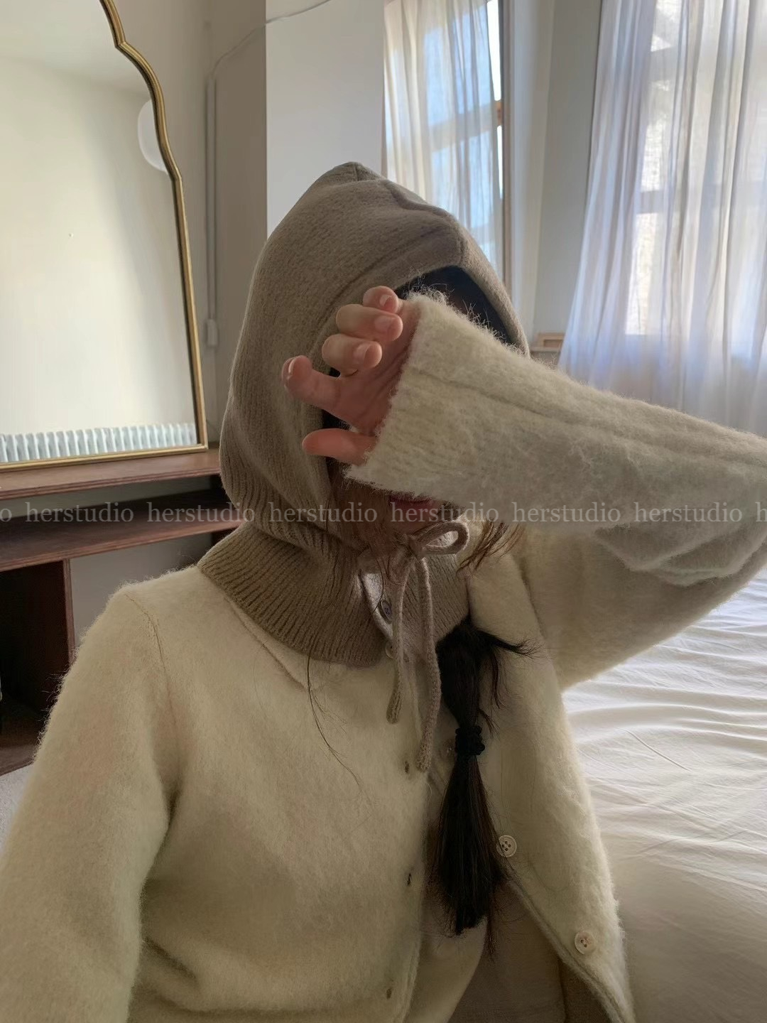 HERStudio韓國代購 巴拉克拉法羊毛帽(3col) | 蝦皮購物