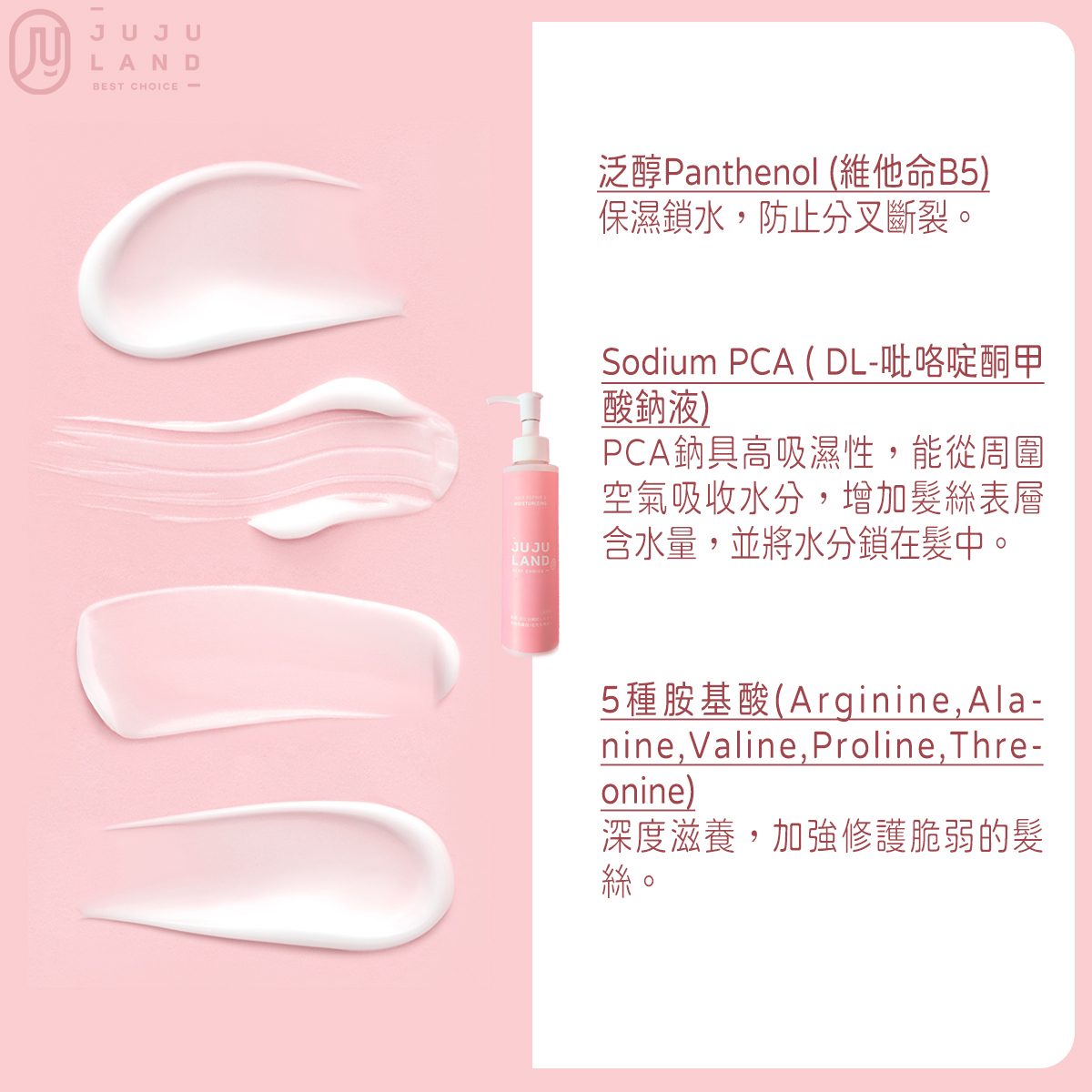 JUJULAND水解角蛋白免沖洗護髮素 分叉毛躁打結保濕蛋白質乳酸泛醇胺基酸氨基酸護髮乳潤絲髮膜 | 蝦皮購物