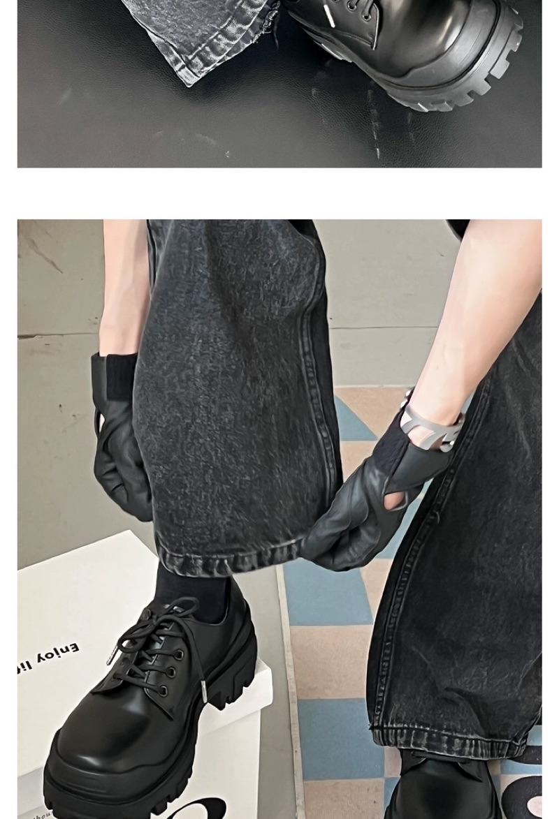 EVERSTRIDE 2025 新款 經典 高級感 VIBE 大頭 男生 穿搭 皮鞋 厚底 增高 德比鞋 | 蝦皮購物