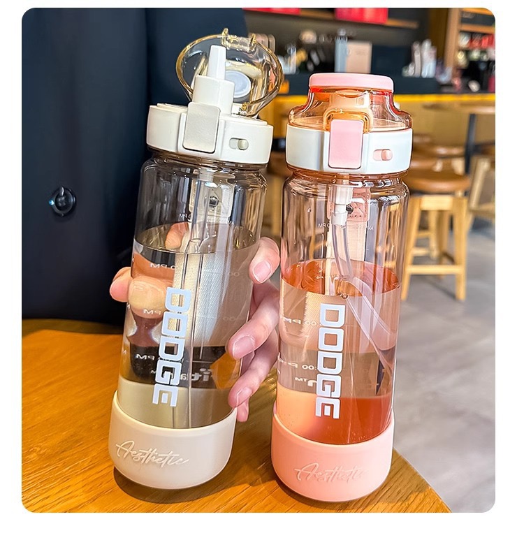 新款 道奇悅享tritan隨行杯 520ml/780ml防燙防漏運動水壺 戶外手提便攜吸管水壺 彈蓋安全鎖提手附杯墊水壺 | 蝦皮購物