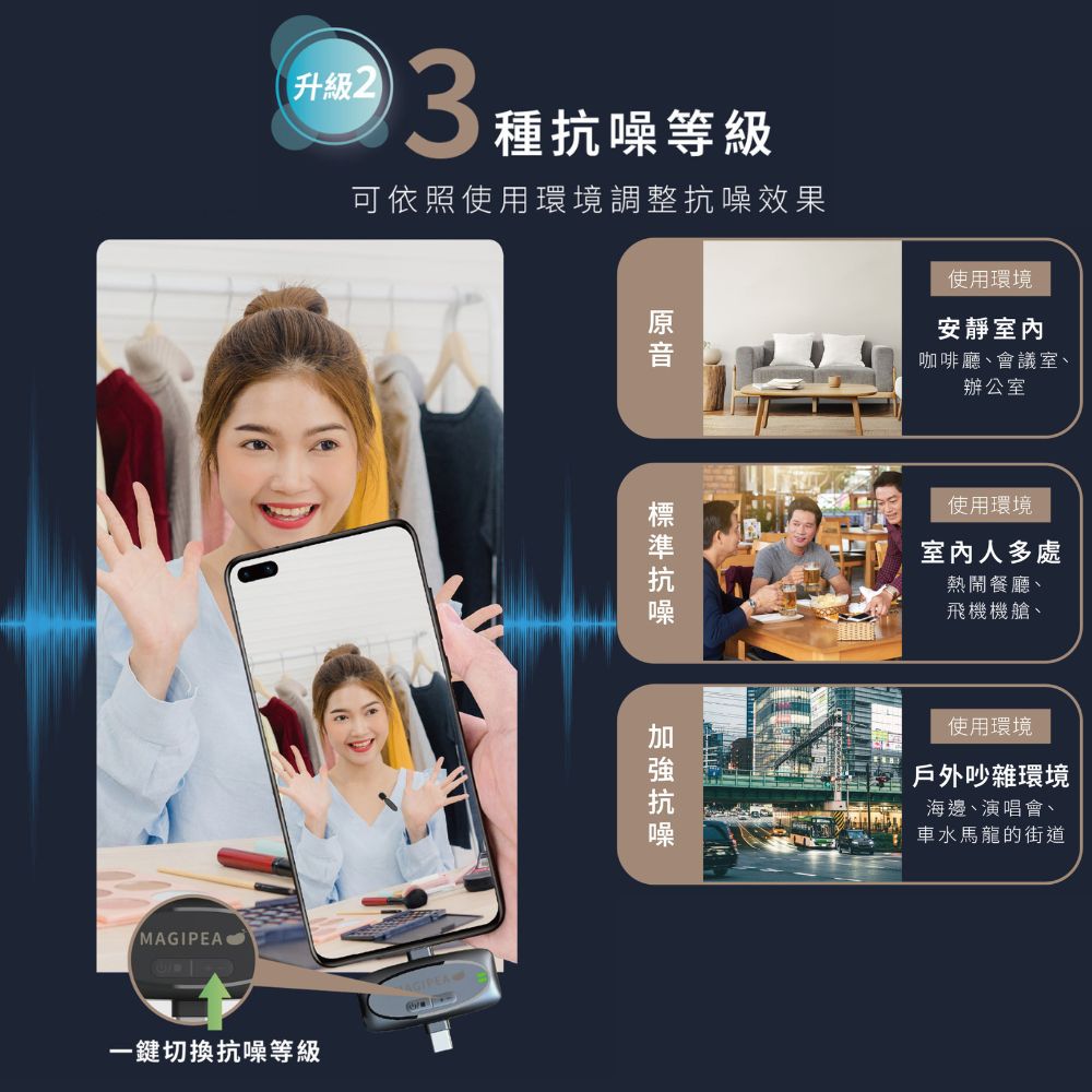 【MAGIPEA 美極品】雙麥好收音2.0｜2024未來麥克風 1對2抗噪麥克風附充電艙 直播 手機收音 安卓/蘋果 | 蝦皮購物