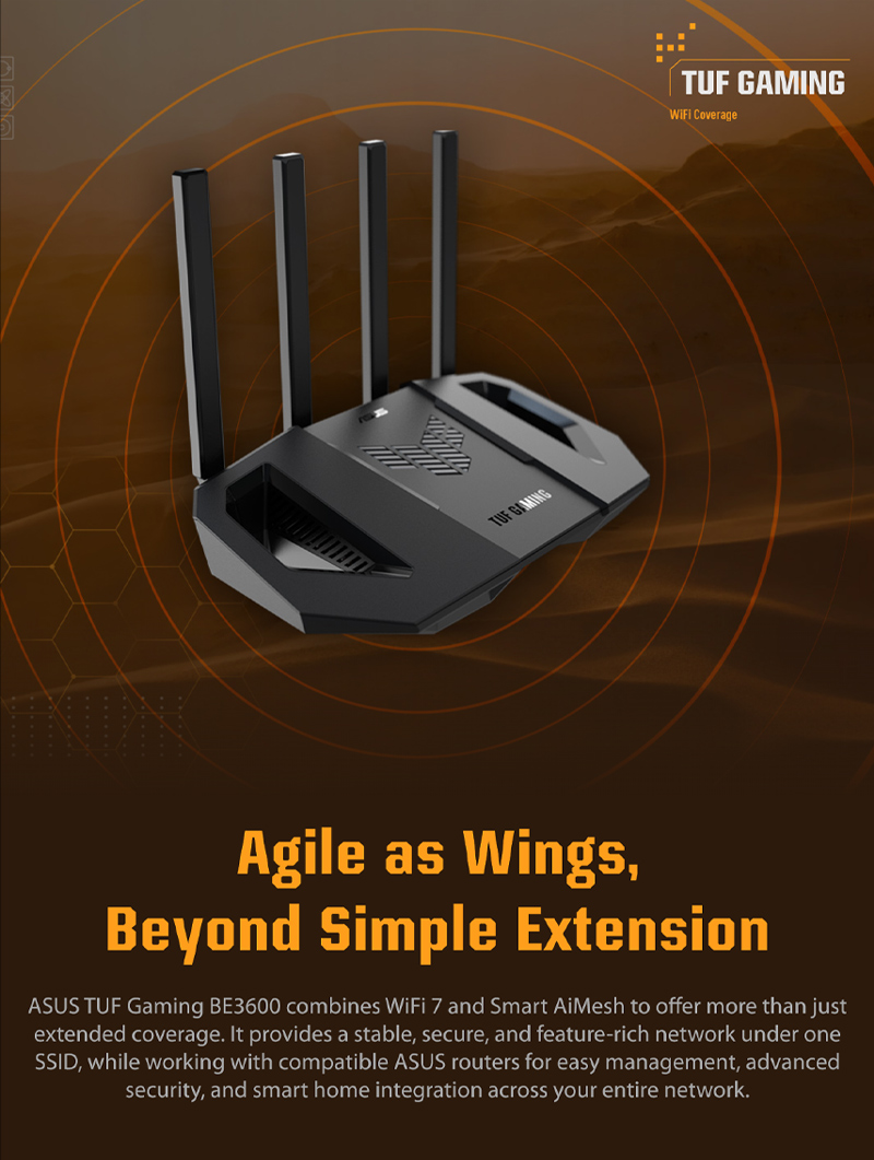 ASUS 華碩 TUF Gaming BE3600 路由器 Ai Mesh 分享器 WiFi 7 Wifi分享器 雙頻 | 蝦皮購物