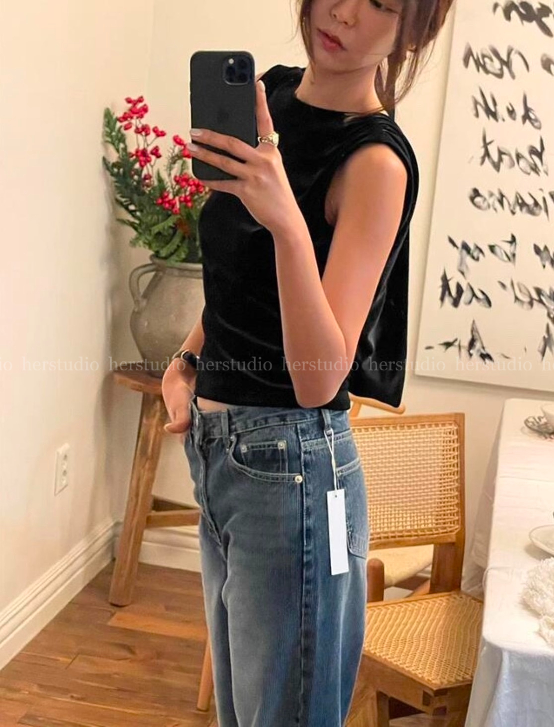 HERStudio韓國代購 約會必備性感露背絲絨背心(3col) | 蝦皮購物