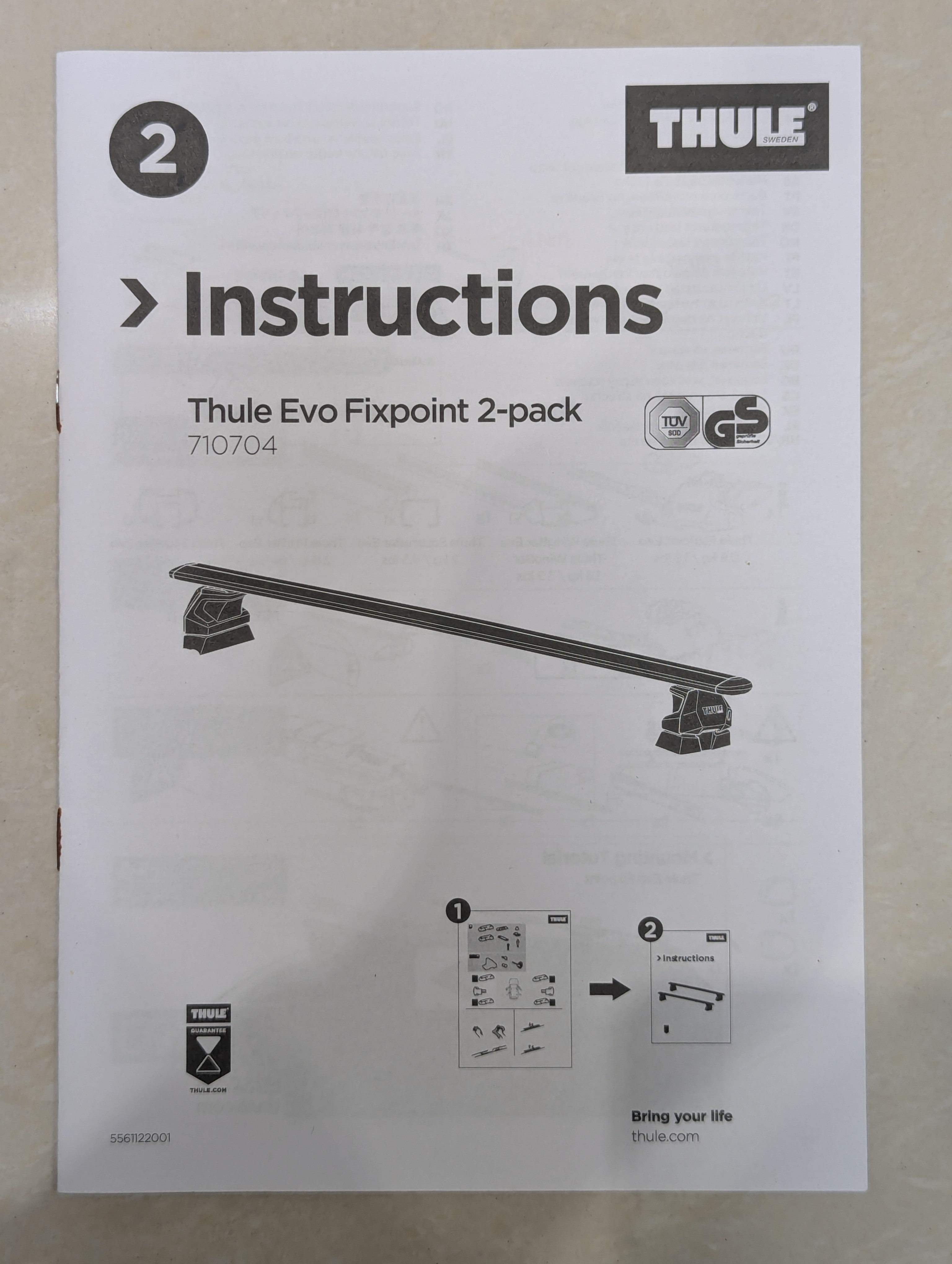 THULE 都樂 7113B WingBar Evo 127 Black 靜音鋁桿 車頂架 行李架 突出式橫桿 置物架 | 蝦皮購物