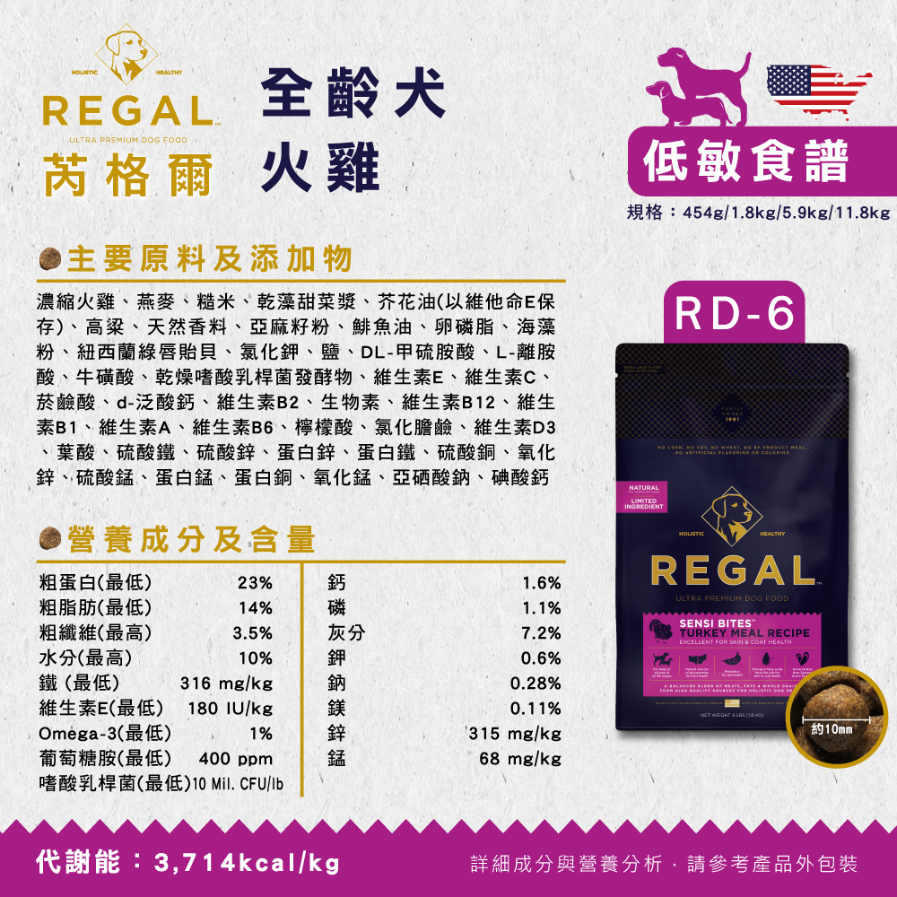 芮格爾 【REGAL 】454g 狗糧 天然糧 添加 益生菌 葡萄糖胺 成犬飼料 室內犬 低GI 肥胖犬-狗飼料 | 蝦皮購物