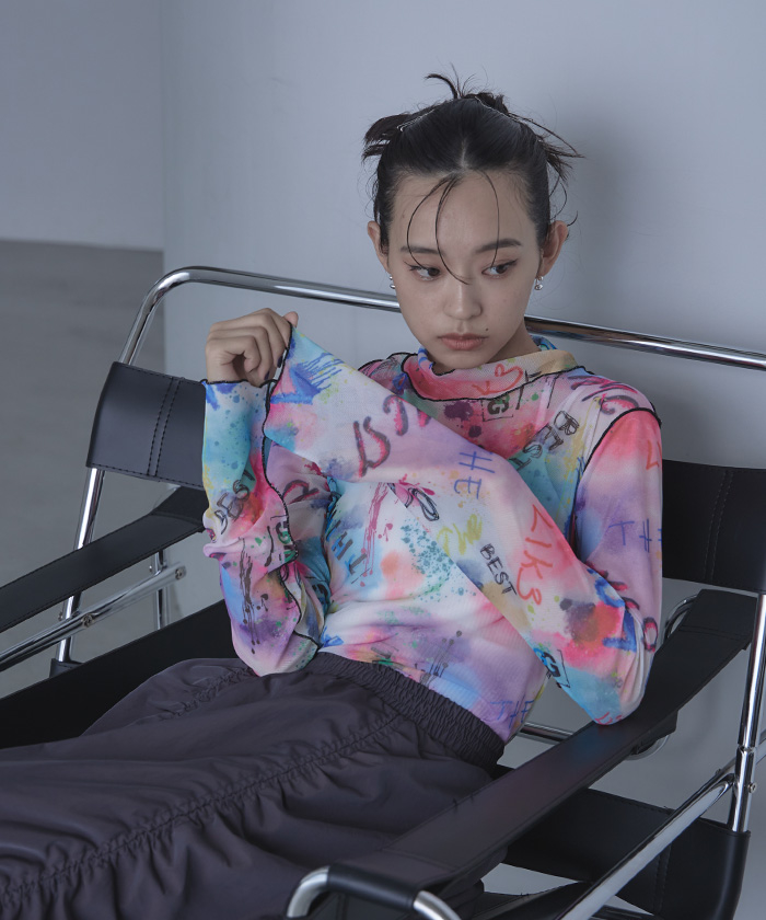 DoReFe | 部分預購 2024秋冬新款 miette 日本 渲染 水彩 透膚上衣 透膚長袖 冬天 內搭 | 蝦皮購物