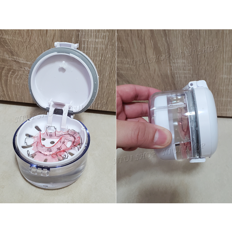 【NIUI SHOP】牙套收納盒 牙盒 矯正器收納盒 清洗盒 清潔盒 假牙清潔盒 矯正器外出盒 牙套清洗盒 防漏水 A1 | 蝦皮購物