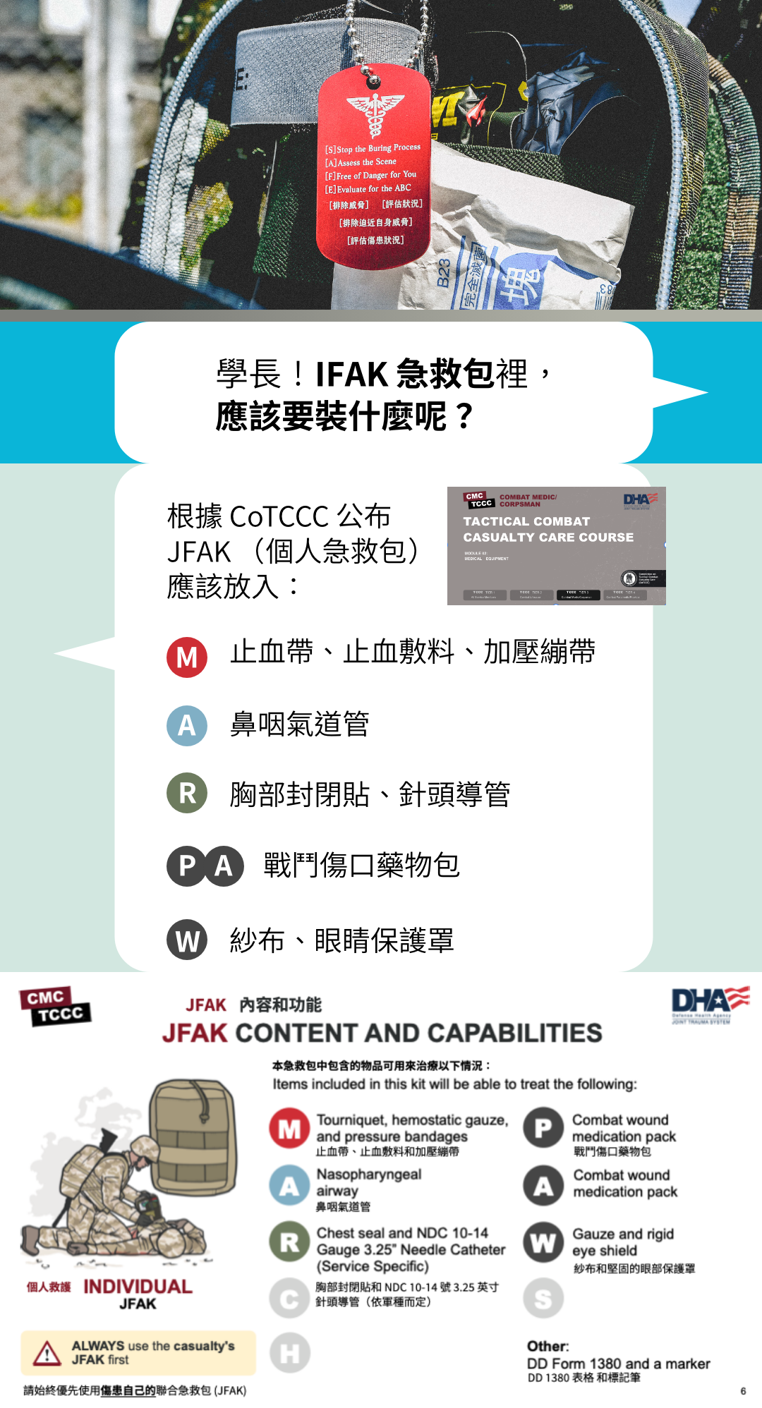 IFAK 模組擴充式醫療包【國軍海陸】TCCC 戰傷急救 急救包 JFAK 傲骨工坊戰術裝備屋 附電子發票 | 蝦皮購物