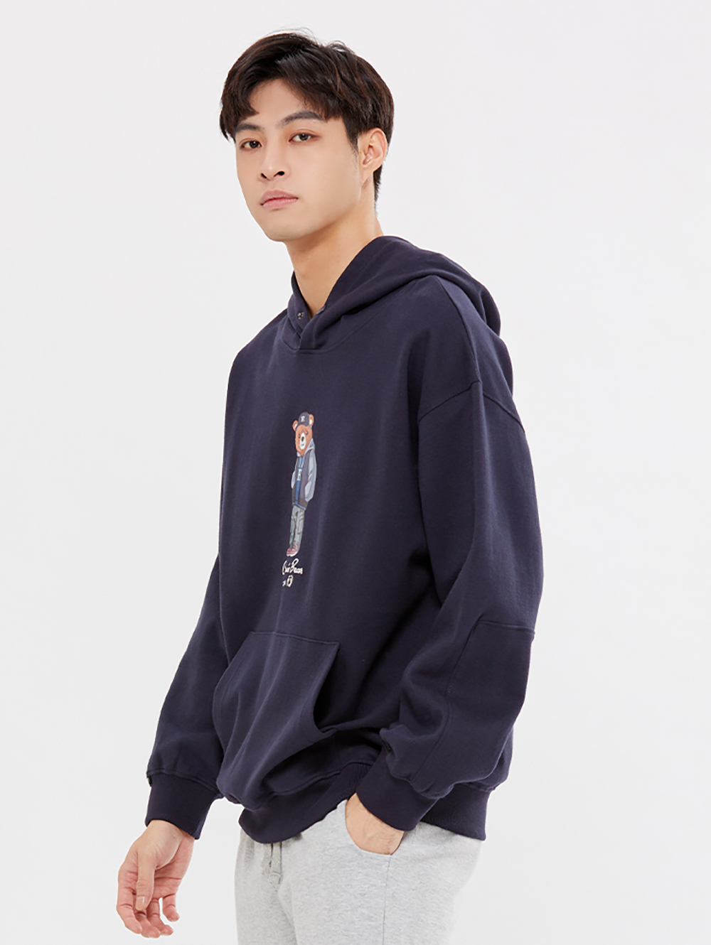 【Hang Ten】男裝-經典品牌加州熊印花帽T(多色選) | 蝦皮購物