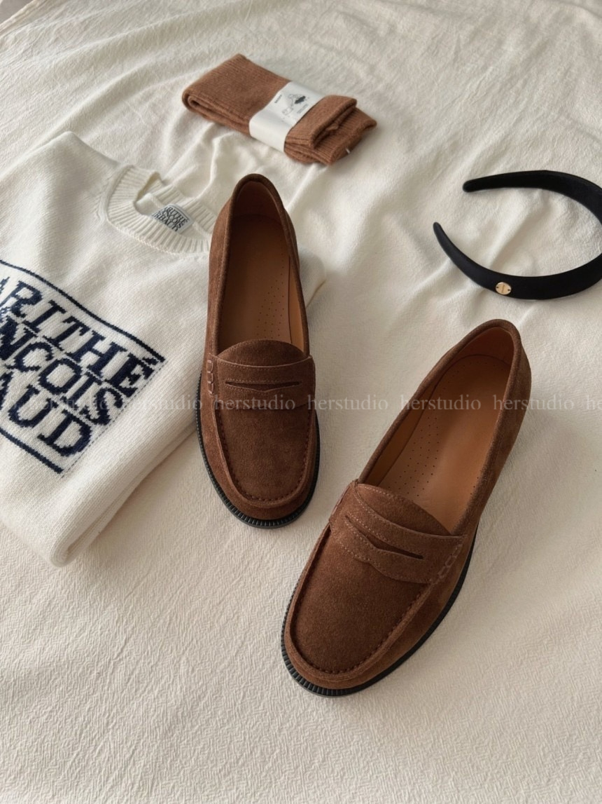 🔥黑色245現貨 HERStudio韓國代購 設計師款經典樂福鞋(2col) | 蝦皮購物